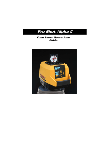 Pro Shot Alpha C Cone Laser Operations Guide | Manualzz