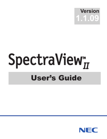 SpectraView II User's Guide | Manualzz