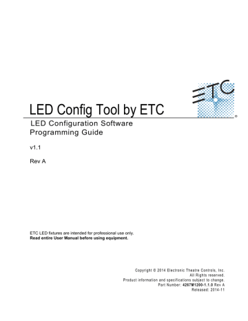 ETC LED Config Tool Programming Guide | Manualzz