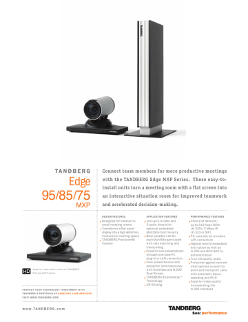 TANDBERG Edge 75 MXP Specifications | Manualzz