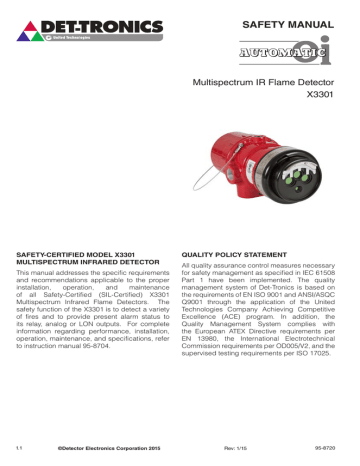 Flame Detector X3301 X3301 Safety Manual | Manualzz