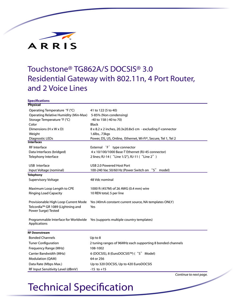 Arris Tm502g Firmware