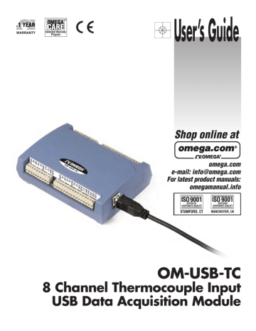 Omega OM-USB-TC Owner Manual | Manualzz