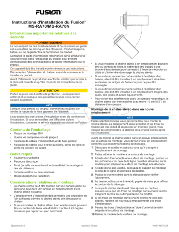 Fusion MS-RA70/MS-RA70N Instructions d'installation | Manualzz