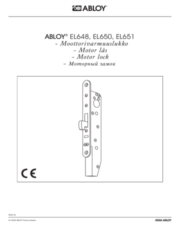 Assa Abloy EL651 Användarmanual | Manualzz