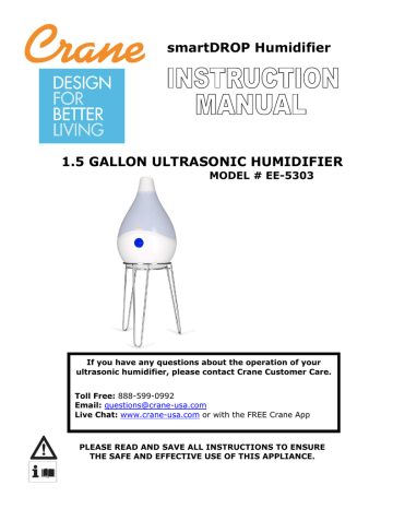Sharper Image Wi-Fi Ultrasonic Humidifier Owner's Manual | Manualzz