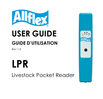 Allflex lpr User manual | Manualzz