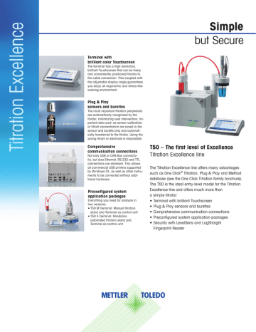titrator T50 product details | Manualzz