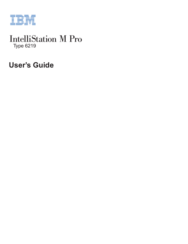 IBM IntelliStation M Pro User manual | Manualzz