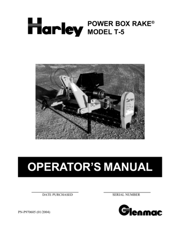 Harley Power Box Rake T-5 Operator's Manual | Manualzz