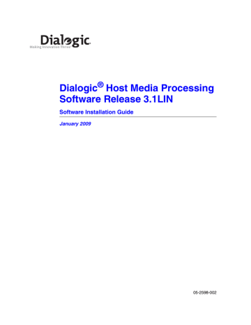 Dialogic Software Installation Guide | Manualzz