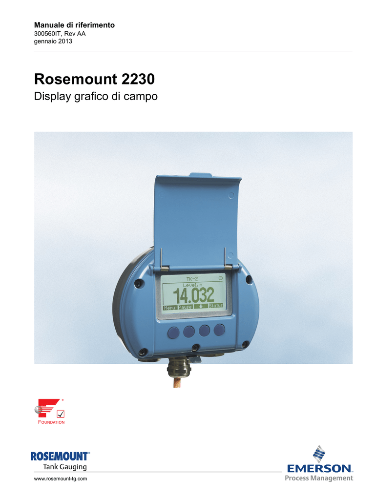 Rosemount 2230 Display grafico di campo Owner's Manual | Manualzz