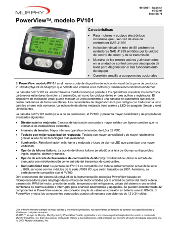 Manual de usuario PowerView PV101 | Manualzz