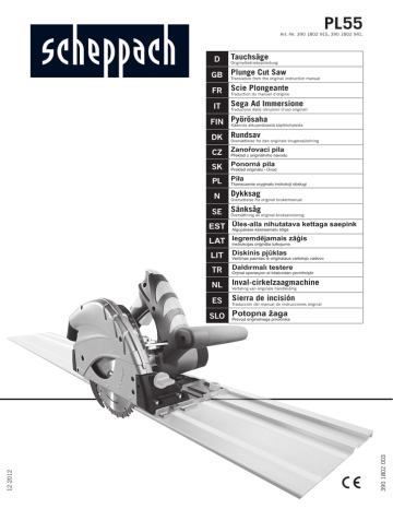Scheppach PL55 Plunge Cut Saw Manual | Manualzz