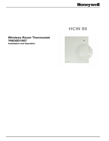 Honeywell HCW 80 Installation and Operation Manual | Manualzz