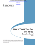 Aeroflex IFR 4000 Operation Manual | Manualzz