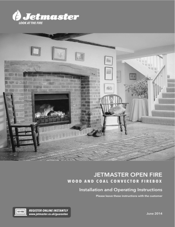 Jetmaster Open Fire Installation and Operating Instructions | Manualzz