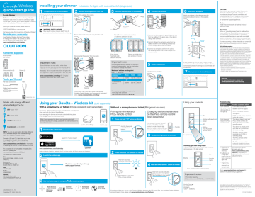 Lutron PD-6WCL-WH Dimmer Switch Quick Start Guide | Manualzz