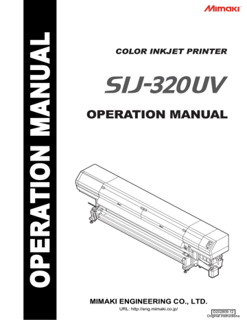 Color Inkjet Printer SIJ-320UV Operation Manual | Manualzz