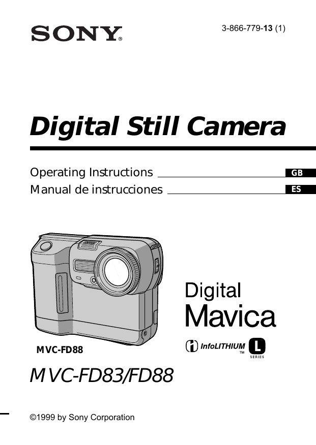 Sony MVC-FD88 Digital Camera User manual | Manualzz