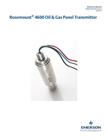 Rosemount 4600 Oil & Gas Panel Transmitter Reference Manual | Manualzz