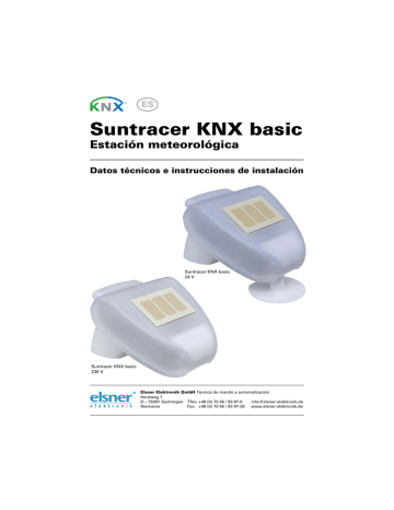 Suntracer KNX basic - Datos técnicos e instrucciones de instalación | Manualzz