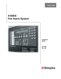 Simplex 4100ES - Operating instructions, Manual, Operator's manual