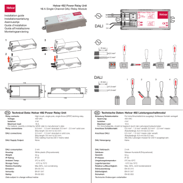 Helvar 492 Power Relay Unit Installation Guide | Manualzz