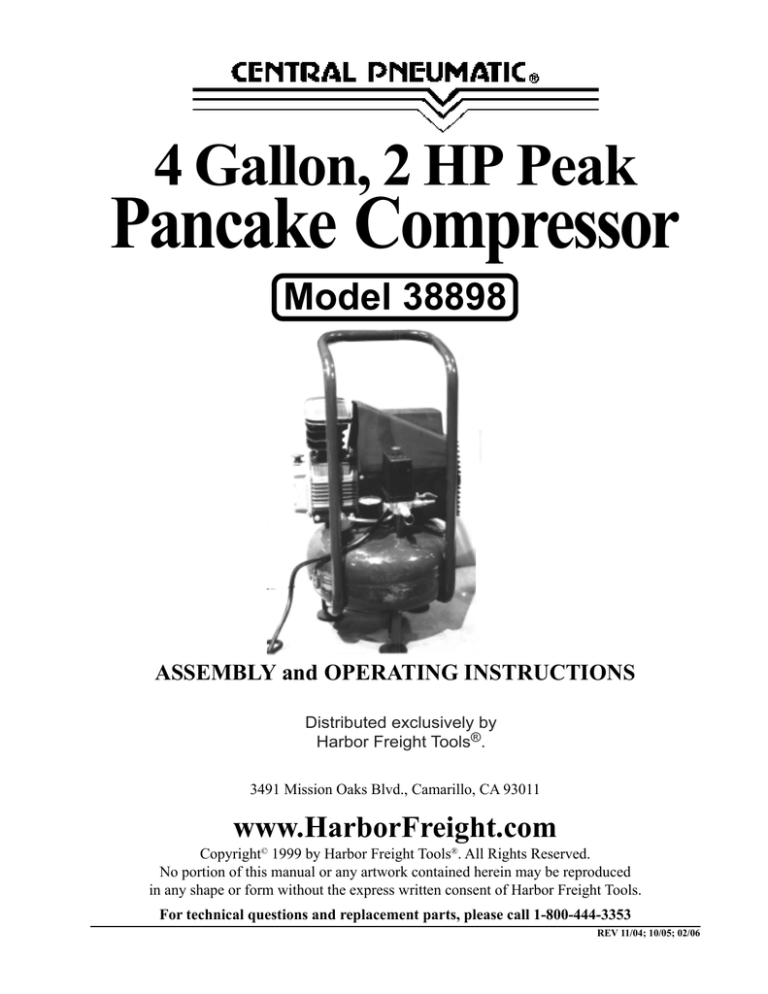 Central Pneumatic 21 Gallon Air Compressor Parts Diagram | Reviewmotors.co