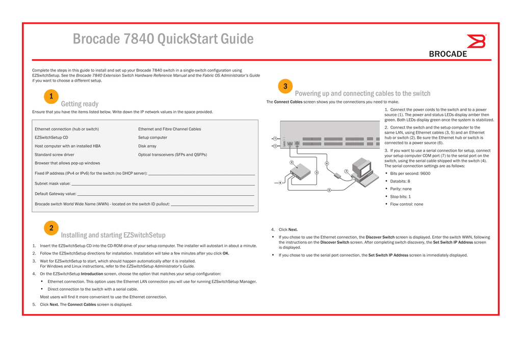 Brocade 7840 QuickStart Guide | Manualzz