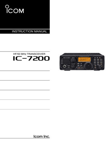 ICOM IC-7200 Owner Manual | Manualzz
