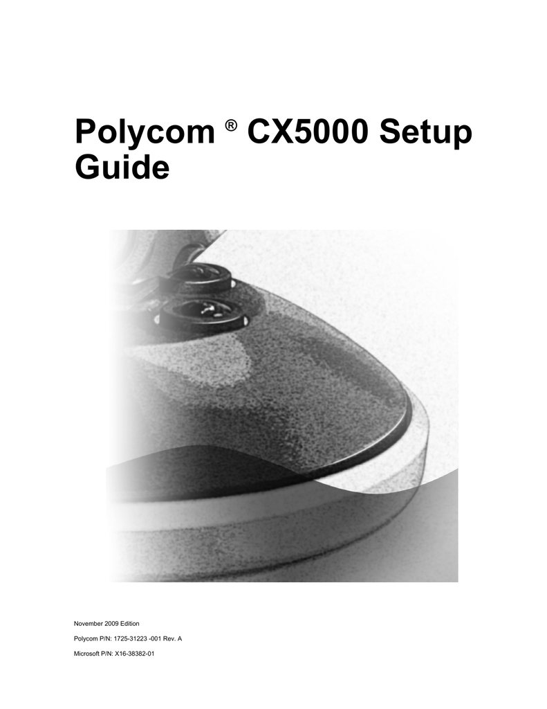 Polycom CX5000 Setup Manual | Manualzz