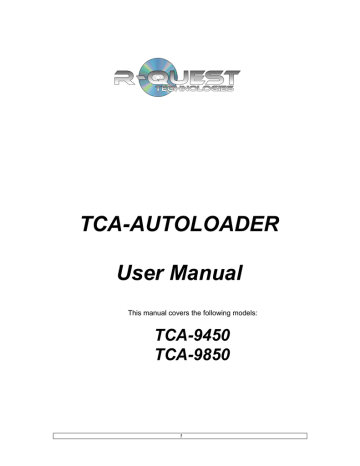 TCA Autoloader TCA 9450, TCA 9850 User Manual | Manualzz