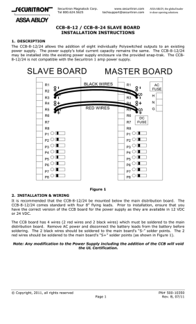 Securitron Control Board Installation Instructions | Manualzz