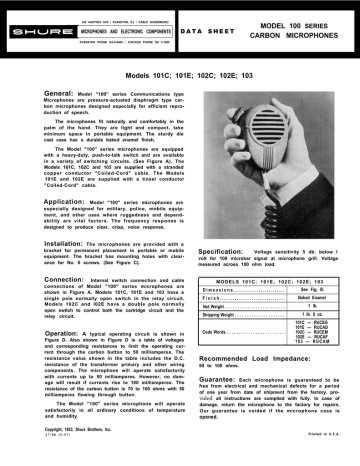 Shure 100 User guide | Manualzz