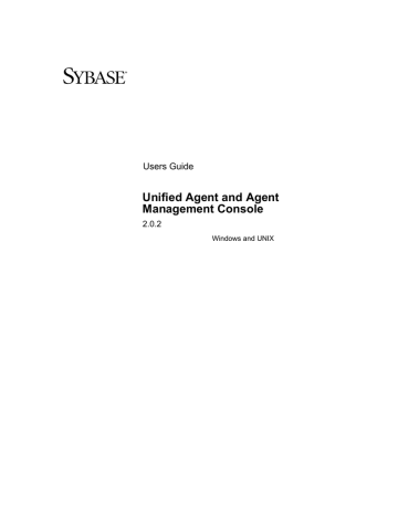 Unified Agent Agent Management Console Users Guide | Manualzz