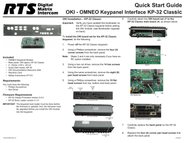 keypanel interface KP-32 Classic Quick Start Guide | Manualzz