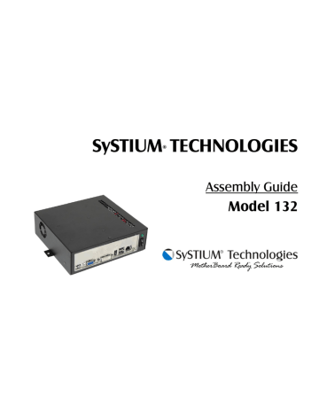 SySTIUM Model 132 Assembly Guide | Manualzz