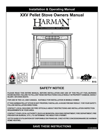 Harman XXV Installation & Operating Manual | Manualzz