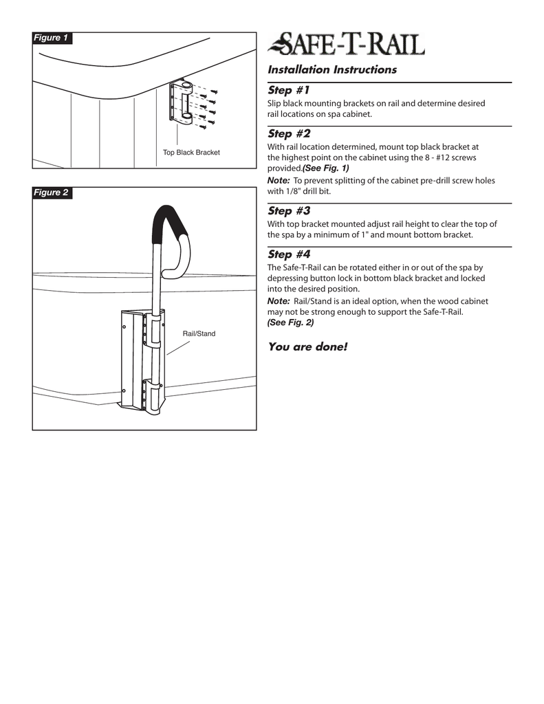 Safe-T-Rail Installation Instructions | Manualzz