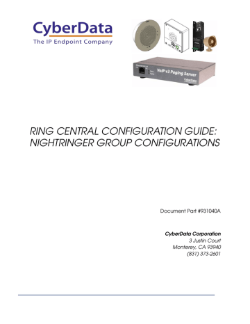 CyberData VoIP v3 Paging Server Configuration Guide | Manualzz