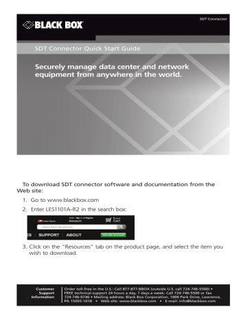 Black Box console server LES1101A-R2 Quick Start Guide | Manualzz
