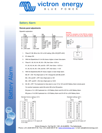 Battery Alarm User Manual | Manualzz