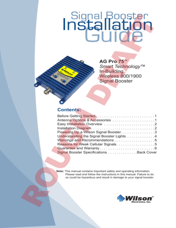 Wilson AG Pro 75 Installation Guide | Manualzz