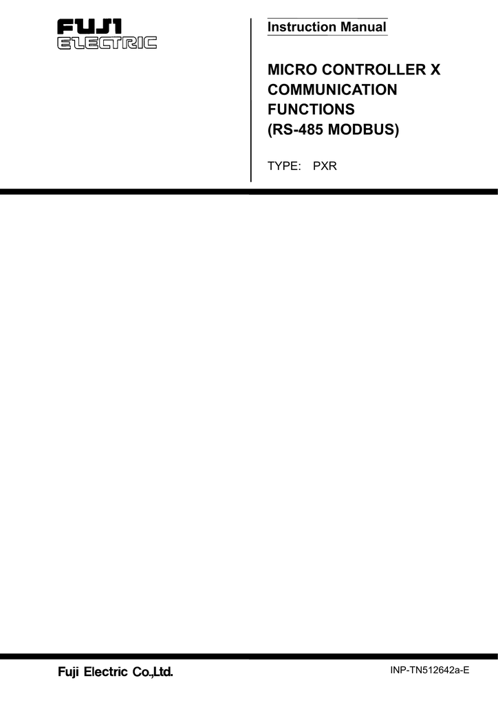 Fuji electric PXR Instruction manual | Manualzz