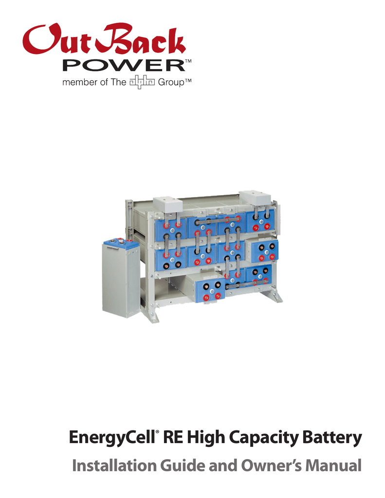 OutBack Power EnergyCell RE High Capacity 2V VRLA AGM Battery using ...