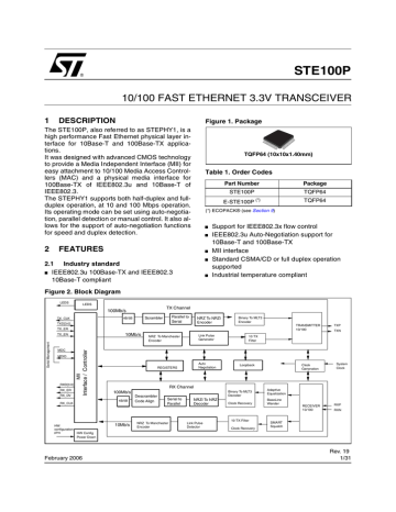 STMicroelectronics STE100P Datasheet | Manualzz