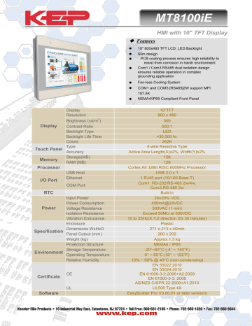 MT8100iE- Data Sheet | Manualzz