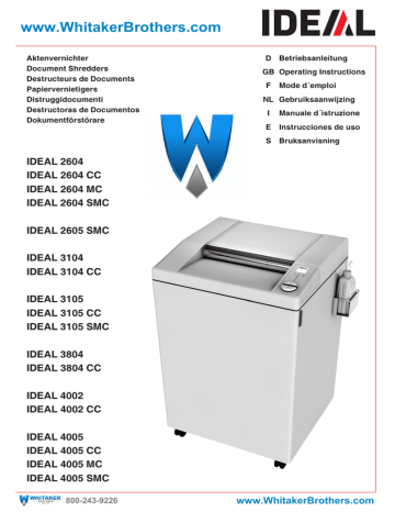 Ideal 4002 CC Instructions for use | Manualzz