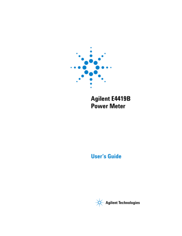 Agilent E4419B Power Meter User’s Guide | Manualzz